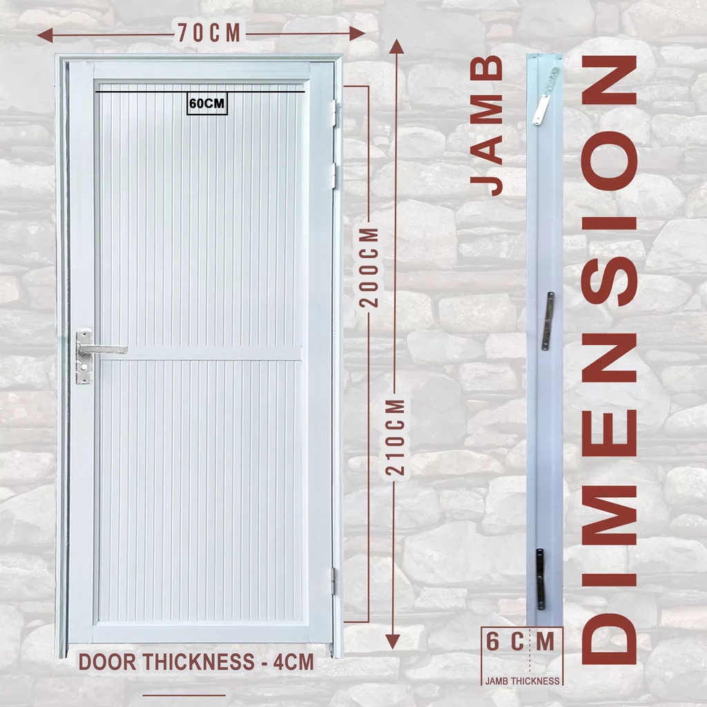 KRUZO Aluminum Bathroom Door Set | Shopee Philippines