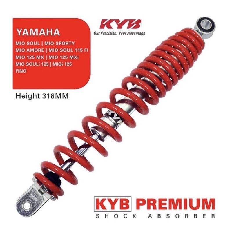 KYB Shock Absorber (318mm) Mio Sporty - Mio i 125 - Mio MXi - Gravis ...
