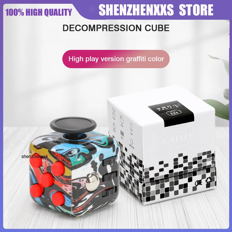 tiktok top Fidget Cube Toy Infinite Decompression Dice Rubik cube Anti ...