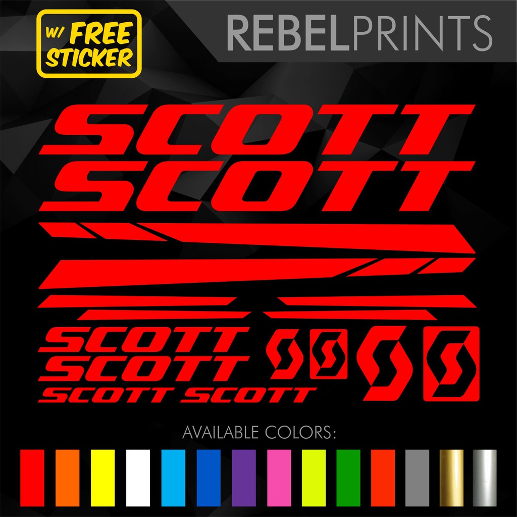 SCOTT Bike Frame Sticker Decals Vinyl for Mountain Bike and Road Bike ...
