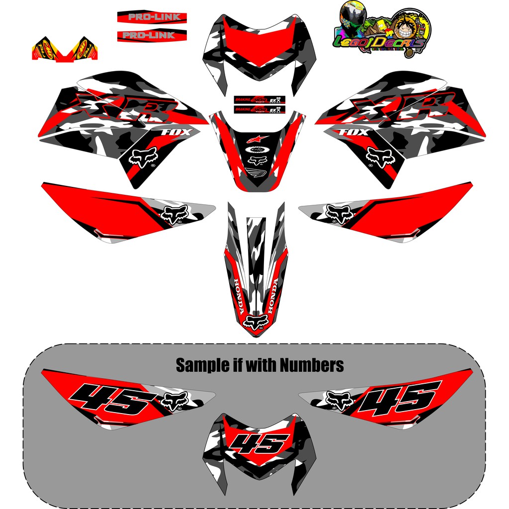 honda xr 150 fox camou decals | Shopee Philippines