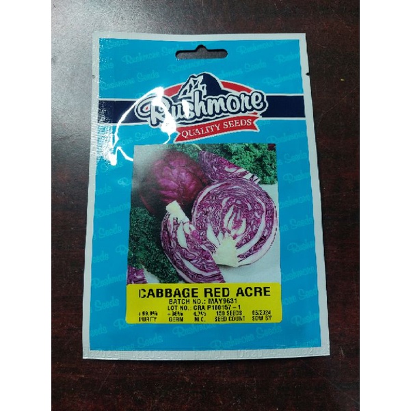 Cabbage Red Acre (150 seeds) Red Cabbage / Repolyo by Rushmore | Shopee ...