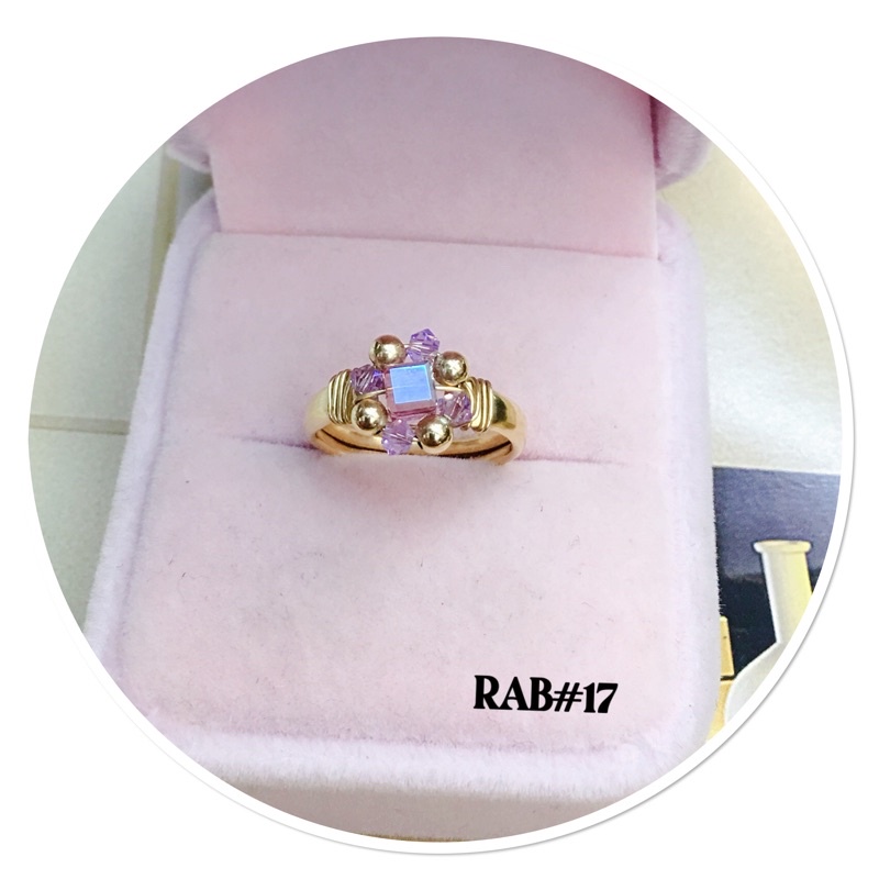 Balfe Swarovski stone & 1420 US gold ring(RAB#17,18,19,20) | Shopee ...