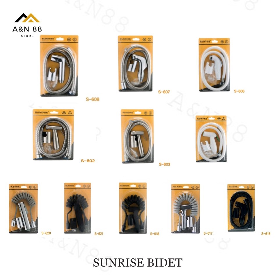 BIDET ( set ) sunrise shower with stainless hose ( heavy duty) | Shopee ...