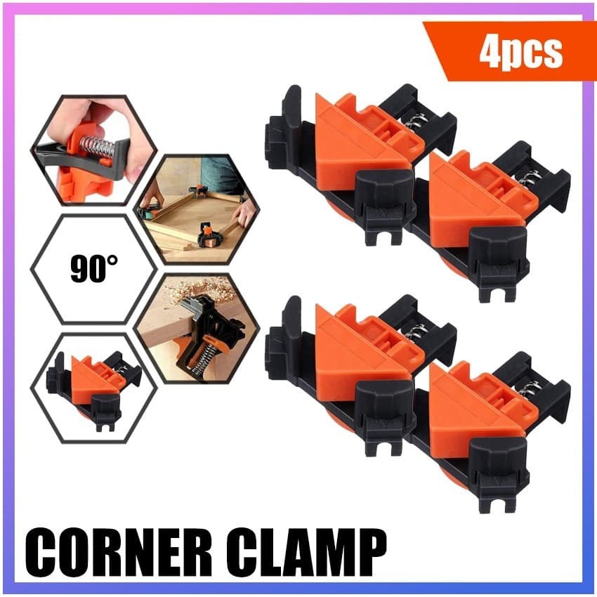 4PCS Woodworking Picture Frame Corner Clamp 90 Degrees Right Angle ...
