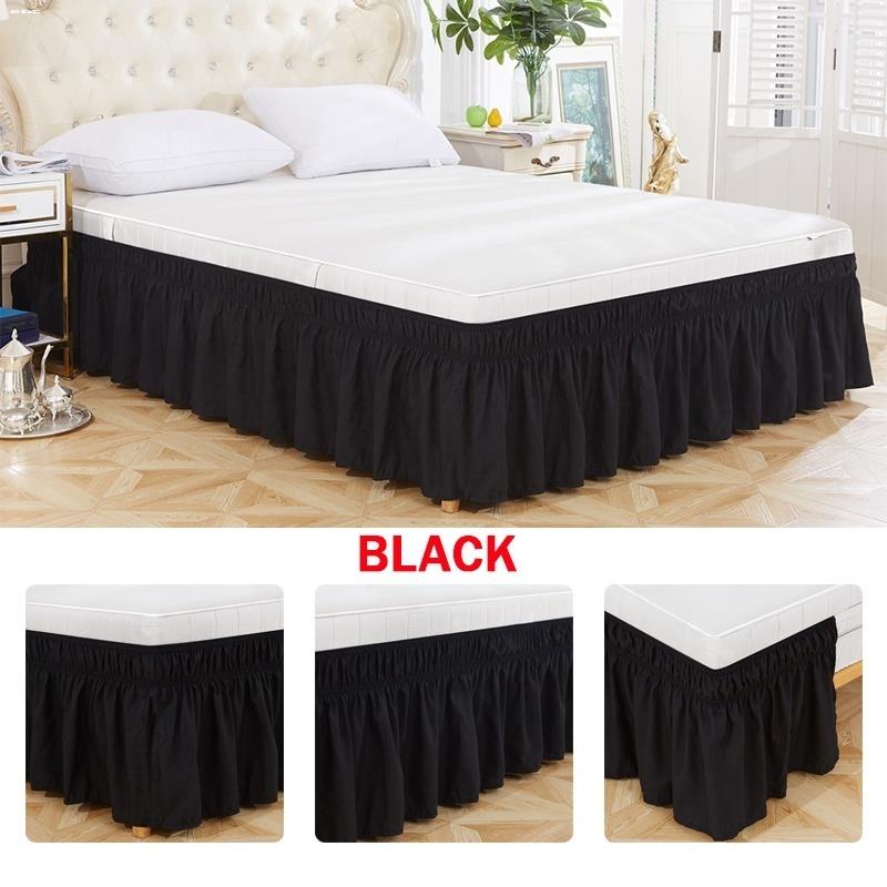 Bedding Elastic Pure Color Bed Skirts Without Bed Surface High Quality