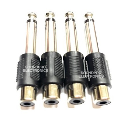 RCA Female Jack to PL55 Mono/Stereo Male plug Connector (4pcs) | Shopee ...