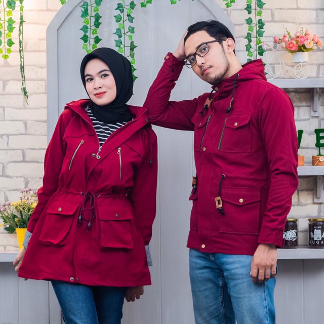 Parka Couple Jacket Hayu 124; Marajo Couple Jacket Distro 124; Couple ...