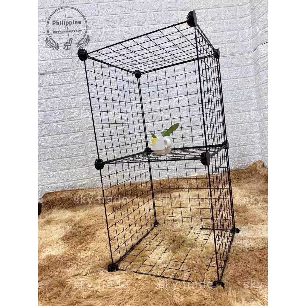 diy cubes cabinet Metal Shelf Screw-free DIY Cabinet Wardrobe Display ...