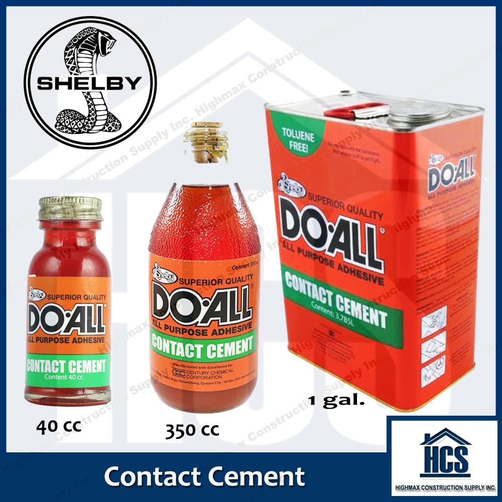 Do All Contact Cement by Shelby Original 1 Gallon | 40 cc | 350 cc ...