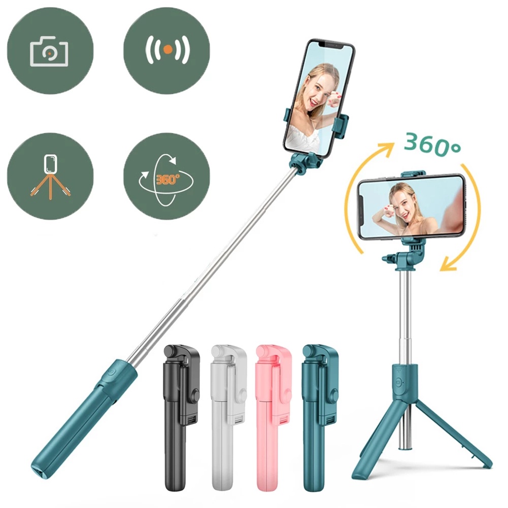 3 In 1 Wireless Bluetooth Compatible Selfie Stick With Tripod Foldable