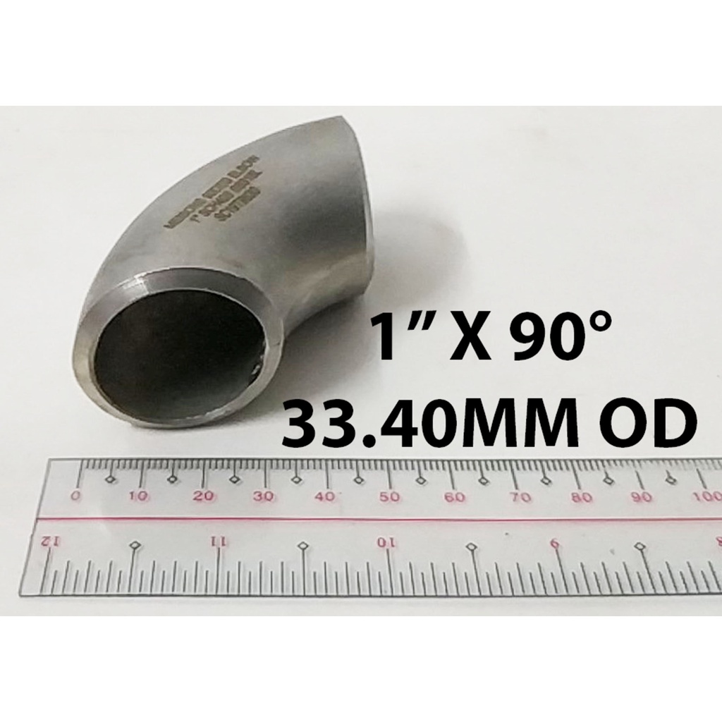 SS WELDING ELBOW 1" X 90° SCH 40 SEAMLESS T304 ( 33.40 MM OUTSIDE DIAMETER ) | Shopee Philippines