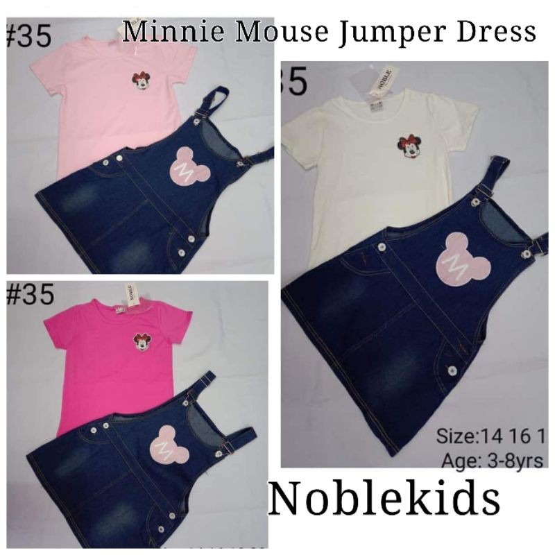 Mini Mouse Jumper Dress For Kids(Blouse,Jumskirt) | Shopee Philippines