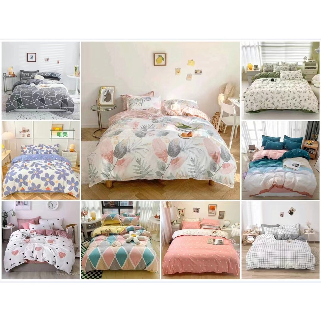JanieHome Full garterize Double Queen King Super 4in1 Bedsheet ...