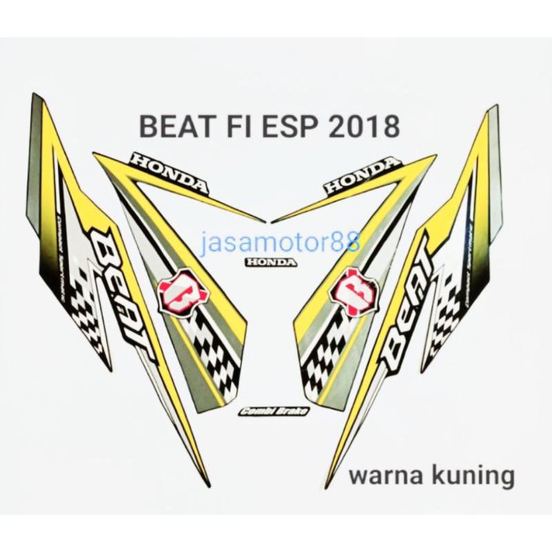 HONDA BEAT F1 ESP 2018 STICKER STRIPING LIS YELLOW | Shopee Philippines