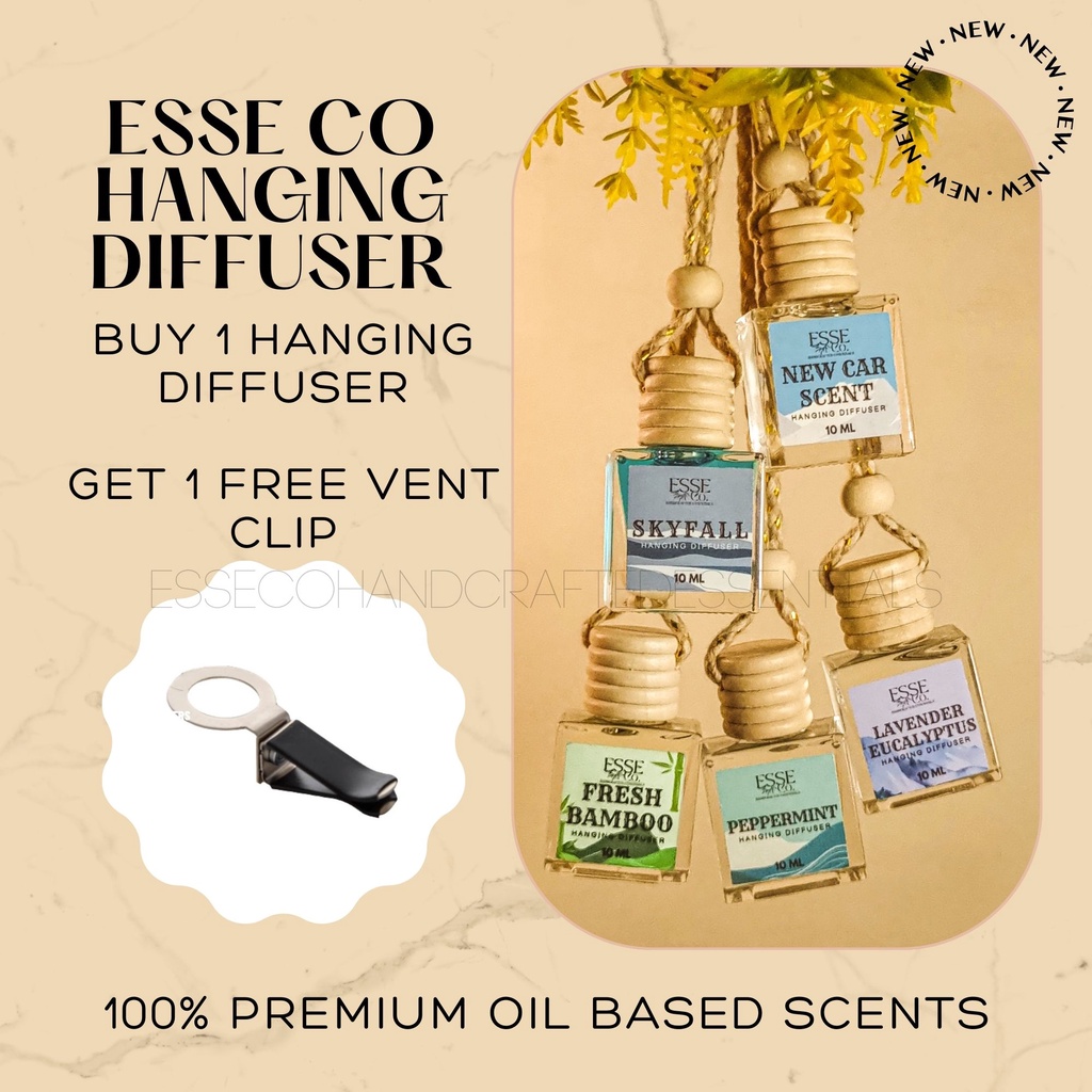 100% OIL BASED Hanging Diffuser Car Diffuser Car Air Freshener 10 ml by Esse Co | Shopee Philippines
