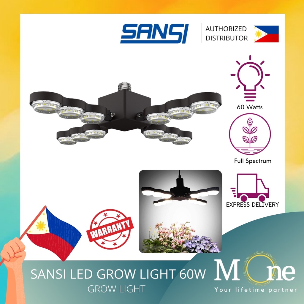SANSI 60W Grow Light with COC Technology PPF 96 umol/s LED Full ...