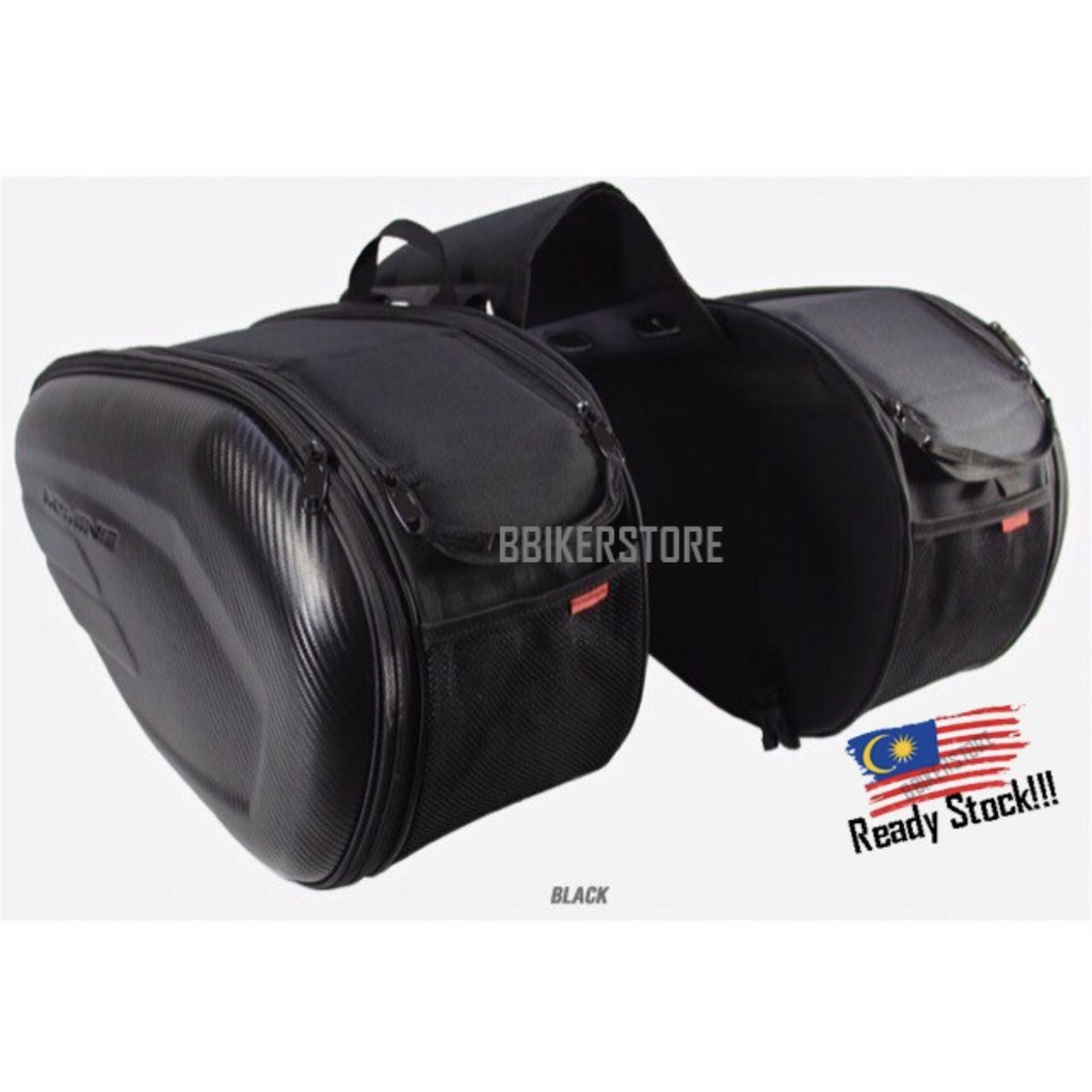 Motorcycle Saddle bag Hard Shell Carbon design motorcycle Tail Bag ...