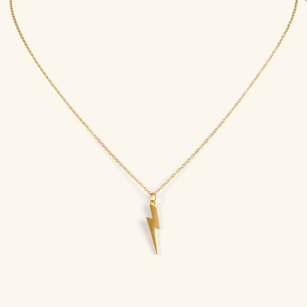 Foundry Gold Vermeil and Sterling Silver Lightning Bolt Necklace ...