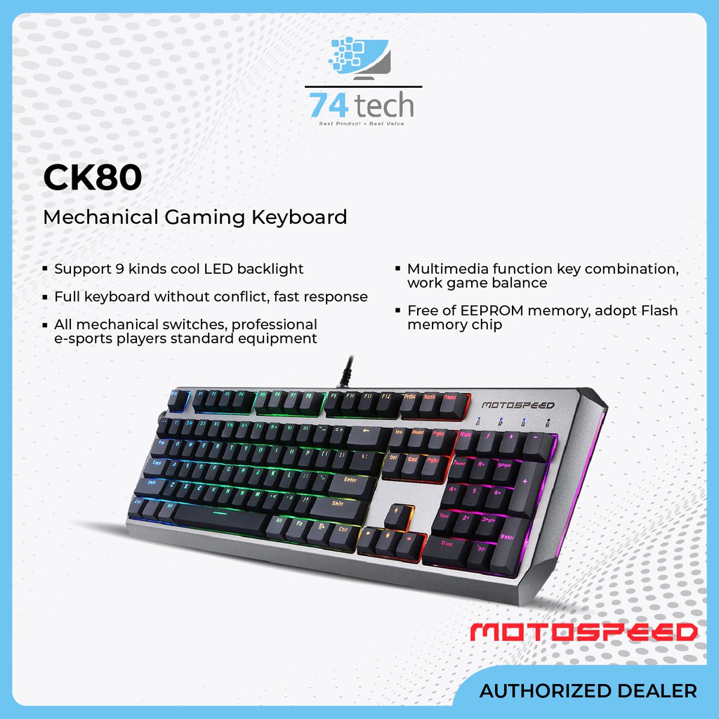 Motospeed CK80 Gaming RGB Mechanical Keyboard | Shopee Philippines