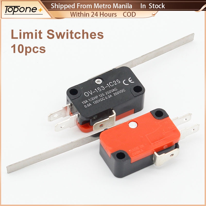 10pcs Long Straight Limit Switches SPDT Momentary Travel Micro Switch V-153-1C25 | Shopee ...