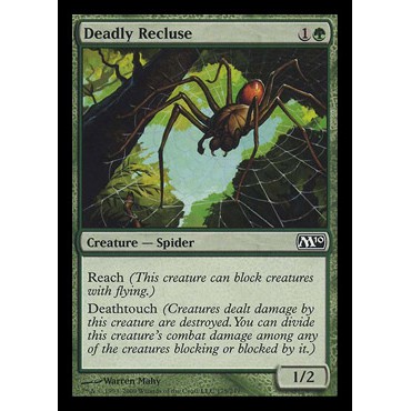 Magic the Gathering : 4 PCS. Deadly Recluse - M10 - MTG Green Spider ...