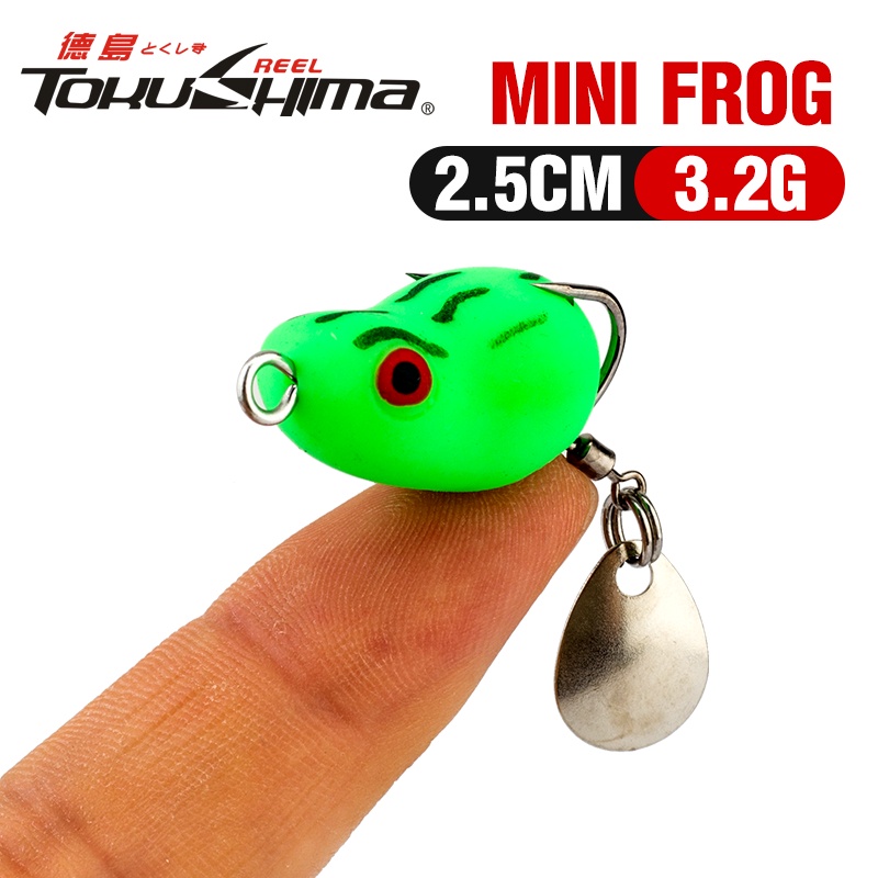 1PCS 2.5cm/3.2g Mini Soft Frog Fishing Lure Double Hooks 11Colors Top ...