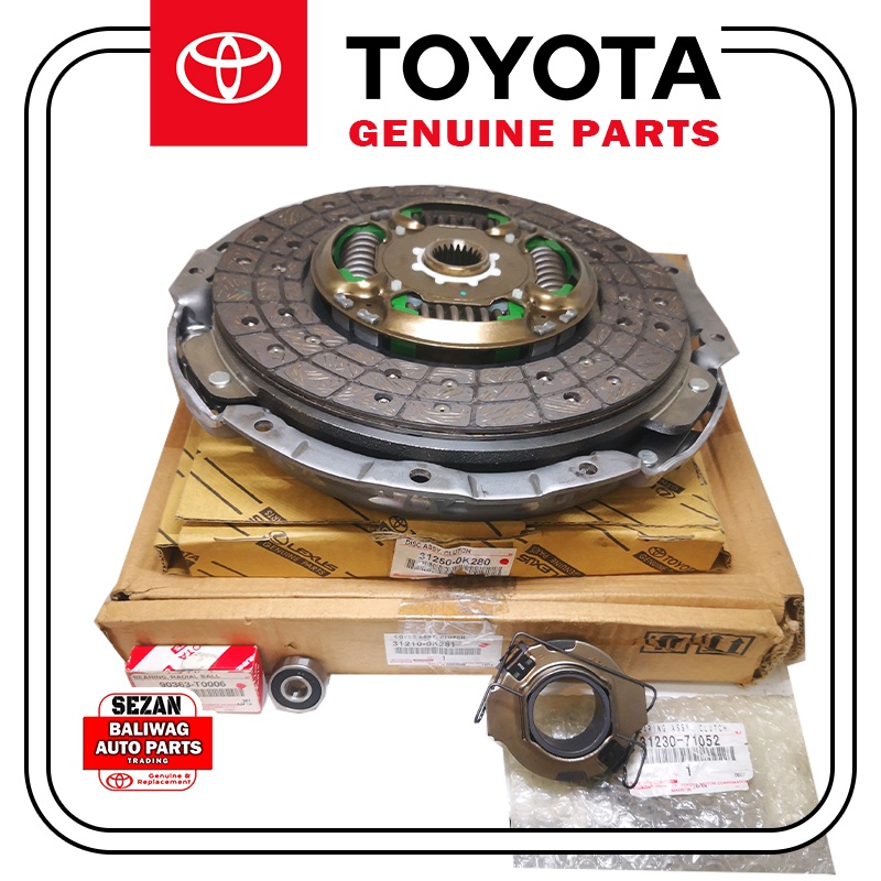 CLUTCH SET DISC COVER RELEASE PILOT BEARING ORIGINAL TOYOTA FORTUNER HILUX HIACE 1GD 2GD 2016 ...