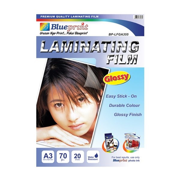 A3 Glossy Blueprint Lamination Paper / Blueprint Laminating Glossy Film ...