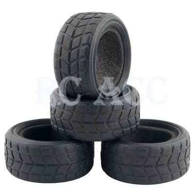 RC Soft On-Road Tires High Grip Rubber Tyre w/Insert Sponge 63*26mm For ...