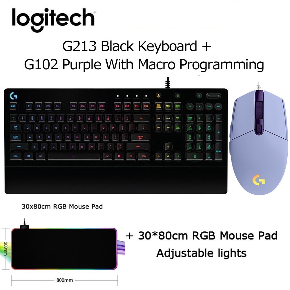 Logitech G213 Prodigy Rgb Gaming Keyboard G102 Prodigy Gaming Mouse