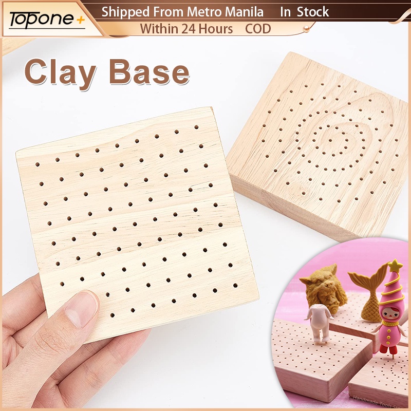 Square Pottery Clay Base Wooden Doll Stand Model Doll Making Base ...
