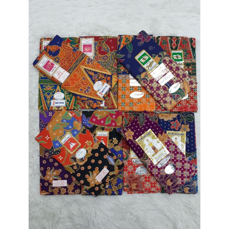 Fine Batik Sarong Fabric Ready To Sew Three Series Of Tiger Stamp Namur ...