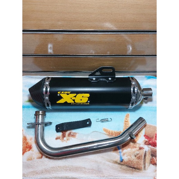 EXOS PIPE X-6 (Nmax Aerox,Click,Sporty,Soulty,Zoomer,Soul 125) | Shopee ...