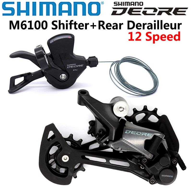 SHIMANO DEORE M6100 12 speed Groupset SL M6100 Shift Lever + RD M6100 SGS Rear Derailleur 12s ...