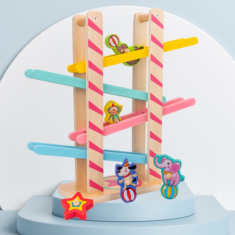 Small seven baby/24-hour delivery/Wooden children's toy gliding rail ...