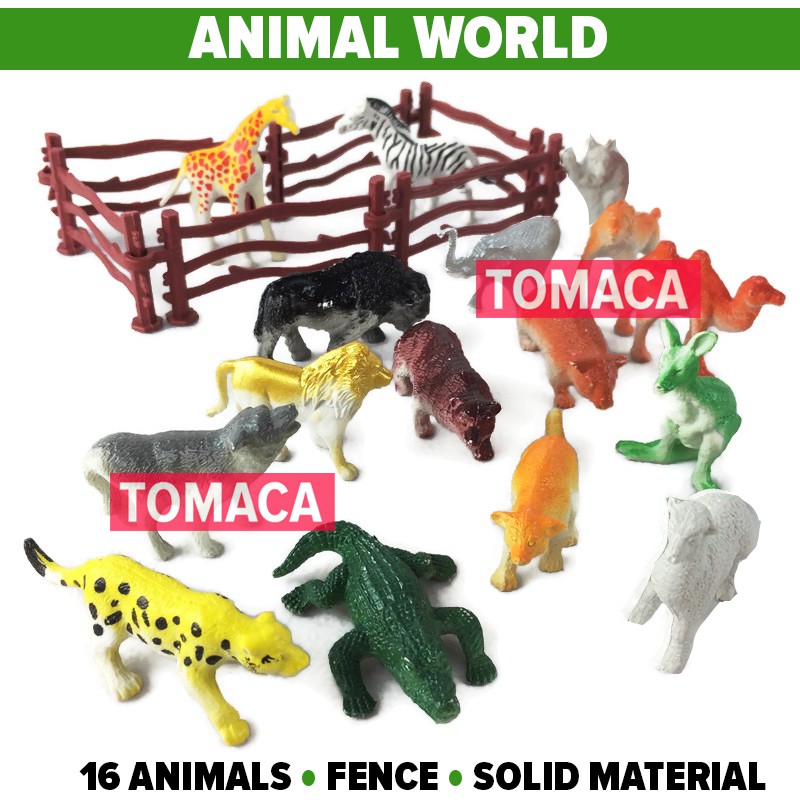 Kids Toys Animal Figure Animal World Miniature Safari Satwa | Shopee ...