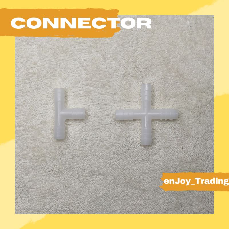 PER PIECE Connector Tee Connector Cross Connector 8mm | Shopee Philippines