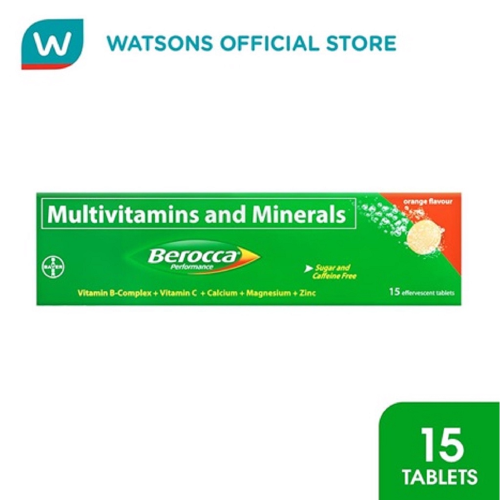 BEROCCA Effervescent Tablet Orange Flavor 15s | Shopee Philippines