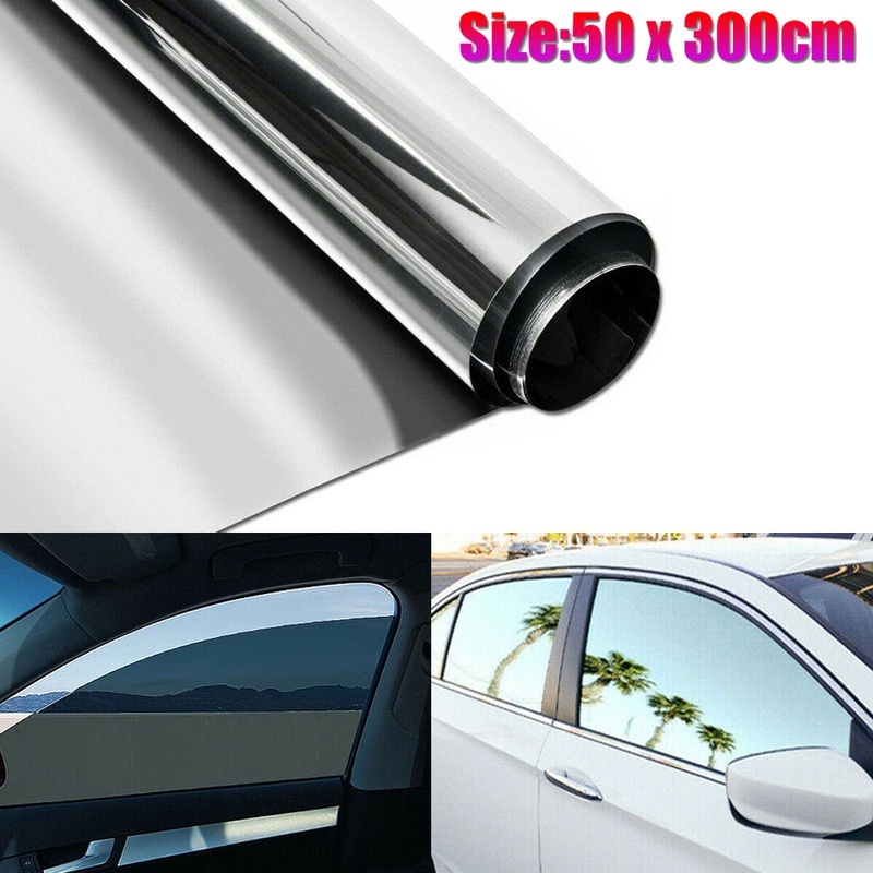 1 Roll 20"x10FT Uncut Window Mirror Silver Chrome Tint Film Car Vehicle ...