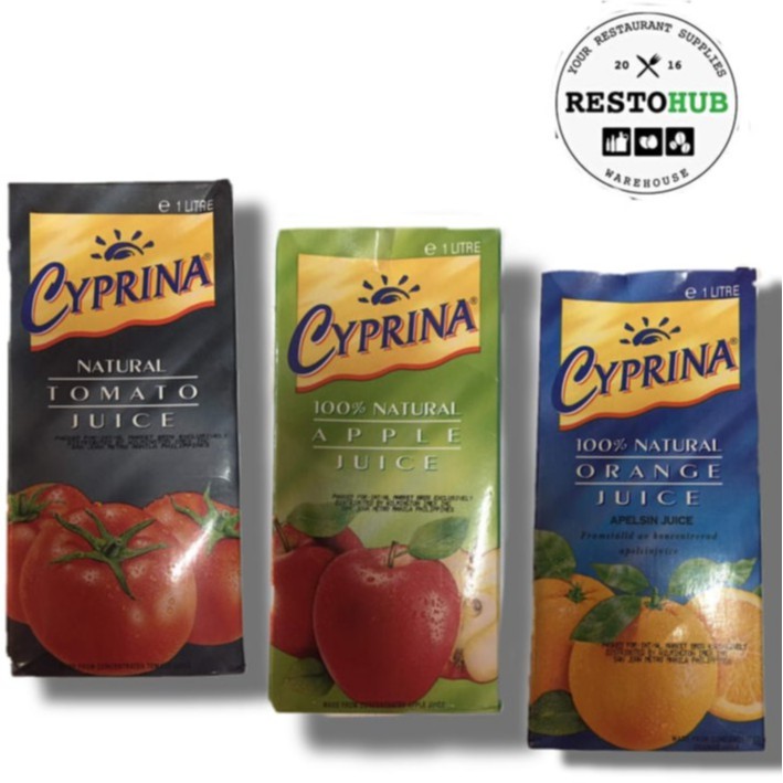 Cyprina Tomato Juice / Orange Juice / Apple Juice 1L | Shopee Philippines