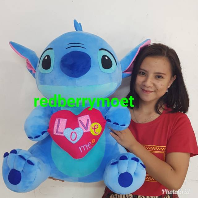 Stitch love jumbo stich big heart doll -+ 60 cm | Shopee Philippines