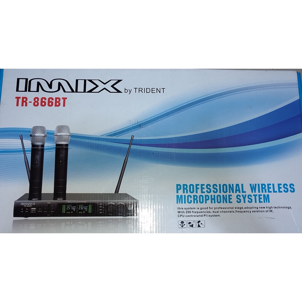 IMIX by Trident TR-866BT Professional Wireless Microphone System ...