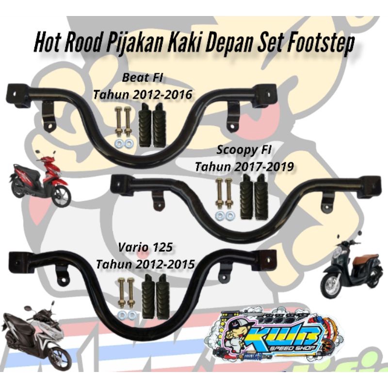 Hot rood front footrest set automatic motorbike footstep PNP honda beat ...