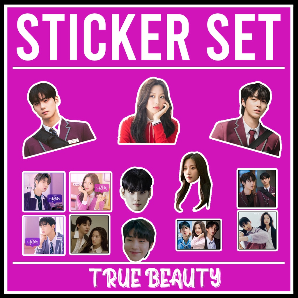 TRUE BEAUTY STICKERS (CHA EUN WOO, HWANG IN YEOP, MOON GA YOUNG ...