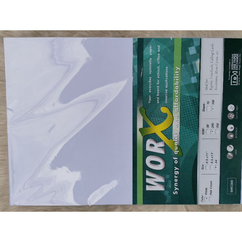 Worx Specialty Paper 200gsm/180gsm/90gsm White / Pale Cream (100 sheets ...