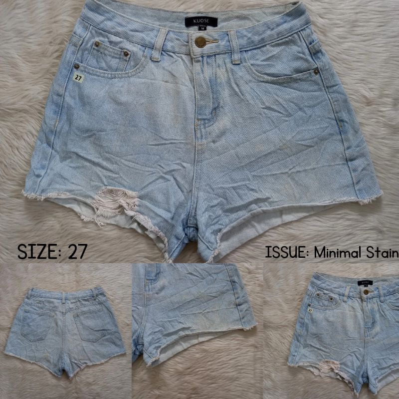 PRELOVED / UKAY DENIM SHORTS #2 (HW & MW Tattered) | Shopee Philippines