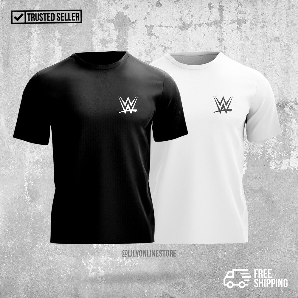 WWE WRESTLING PATCH LOGO TSHIRT UNISEX 100% PREMIUM COTTON | Shopee ...