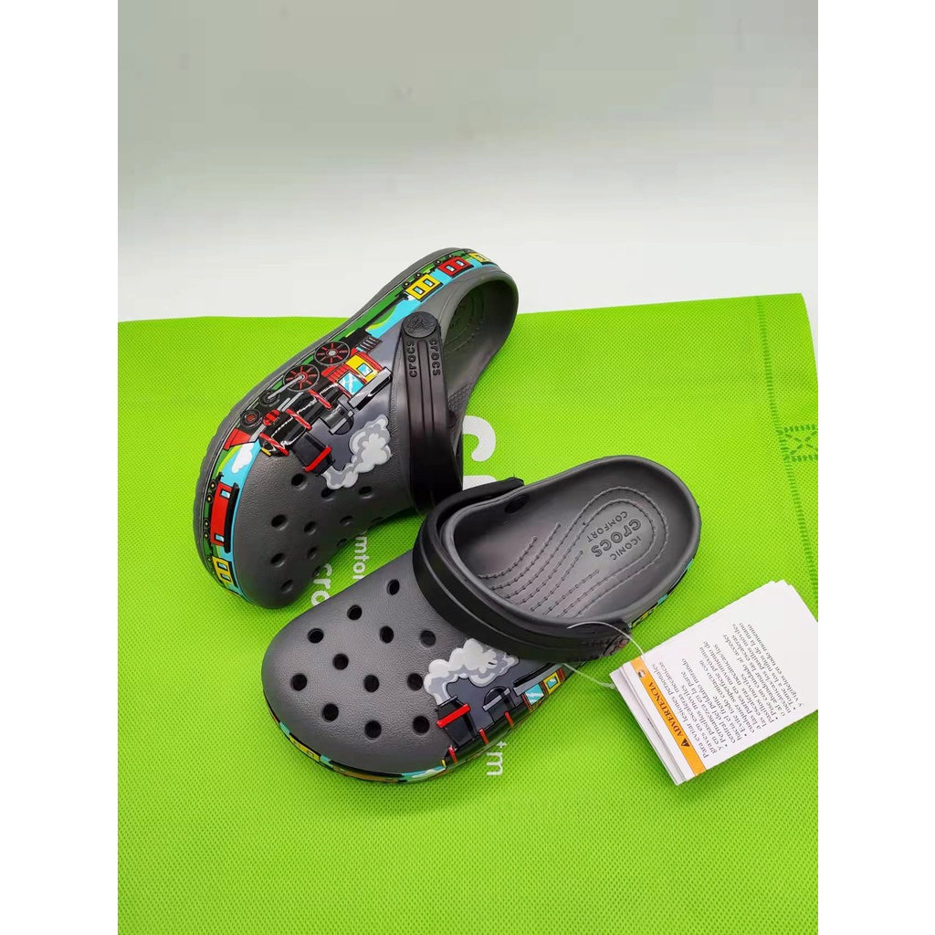 Crocs crocband train for boy kids sandals with ecobag | Shopee Philippines