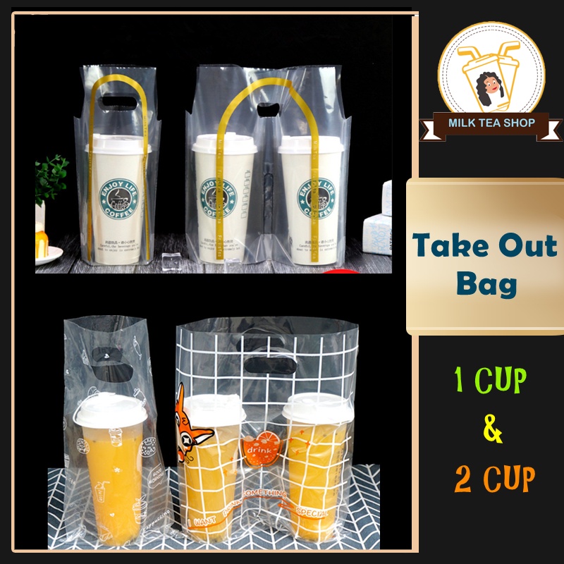 Milk Tea Bag Plastic Bag Take Out Bag High Clear Bag For Coffee Milk ...